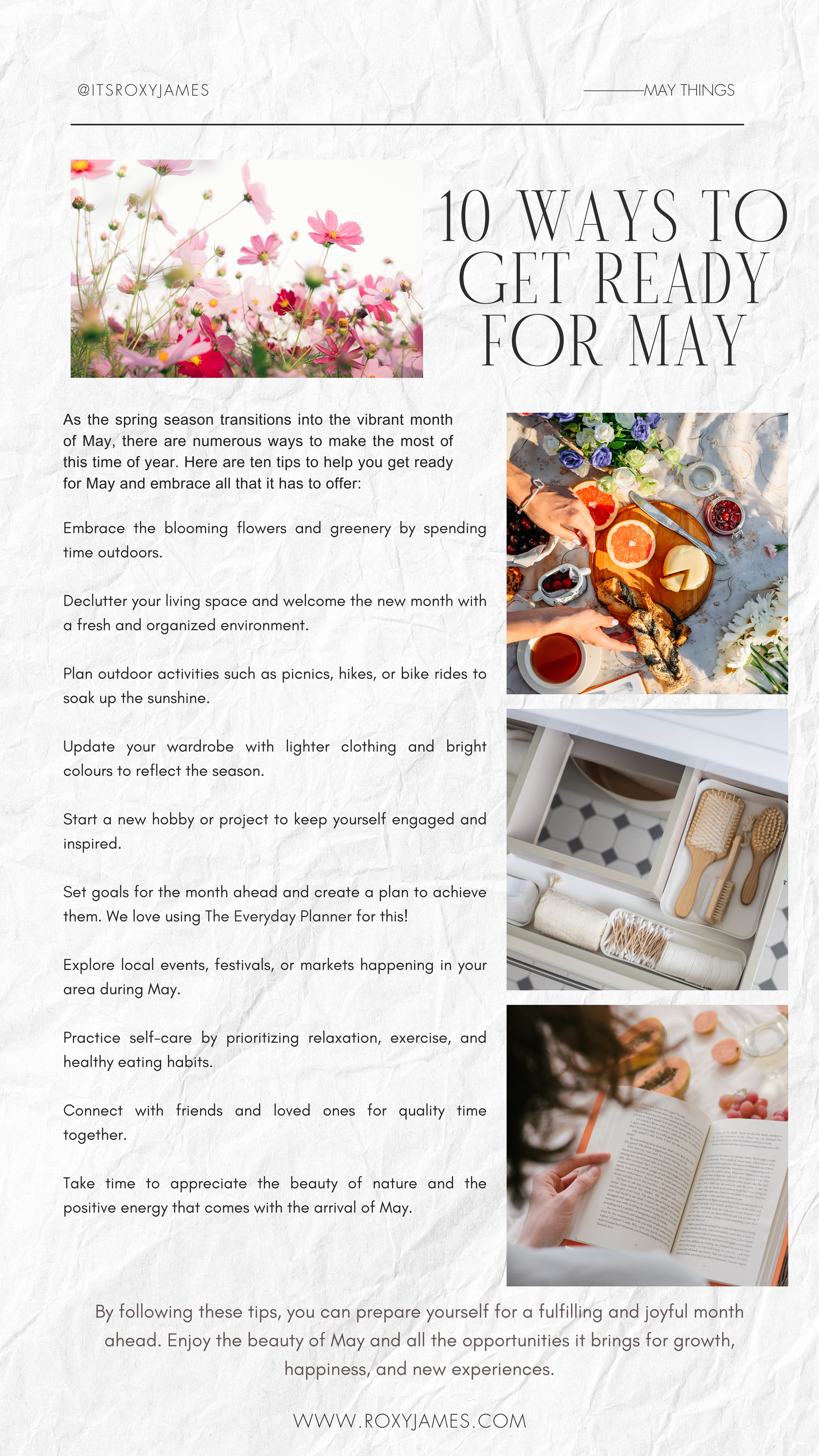 10 Ways to Get Ready for May